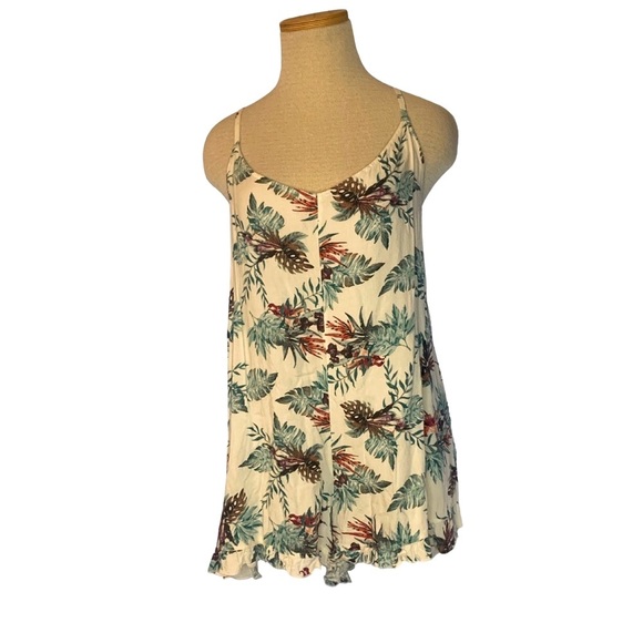 Roxy | Shorts | Roxy Romper Jumpsuit Shorts Medium Palm Leaves | Poshmark